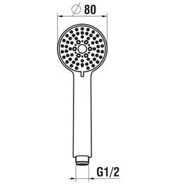 Laufen Handbrause TwinStick, &Oslash;25mm, PVD Blassgold matt Vollmetall Brausestrahl: Rainspray H3619850831251