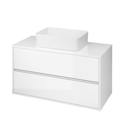 Neuesbad Serie 300 Waschtischunterschrank, B:998, T:450, H:530mm, weiss glänzend Lack NB1S924-0061