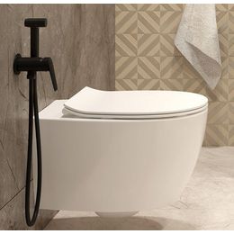 Neuesbad Serie 600 Wand-WC Set inklusive Sitz mit Absenkautomatik, spülrandlos, weiss CDLD6ZPW