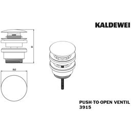 Kaldewei Push-to-open Ventil 3915, für WT mit ÜL, verchromt 910500010999