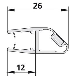 Kermi 6443 1x Magnetleiste 3270 20B, Länge: 2000 mm, 2534096 2534096