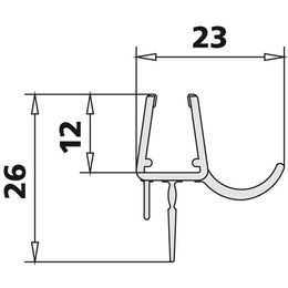Kermi 3249 2x Dichtleiste GI 1216 9A, L&auml;nge: 985 mm, 2534061 2534061