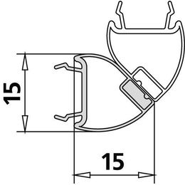 Kermi 4603 1x Magnetleiste 4665 17, L&auml;nge: 2000 mm, 2535228 2535228