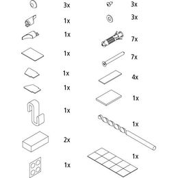 Kermi EBDI013 Set Montagekleinteile, silber hochglanz, 2534960 2534960