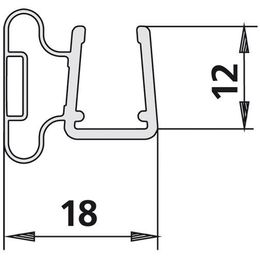 Kermi 1650 1x Magnetleiste, L&auml;nge: 2000 mm, 6031610 6031610