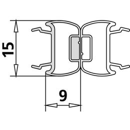 Kermi 4602 1x Magnetleiste, L&auml;nge: 2000 mm, 6036439 6036439