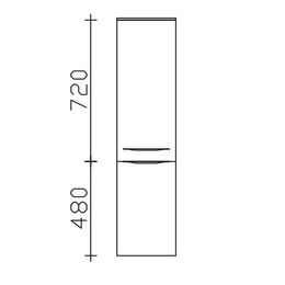 Pelipal Serie 6025 Midischrank 6025-MS30-01-43, B:300, H:1210, T:430mm 6025-MS30-01-43