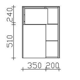 Pelipal Serie 6010 Highboard 6010-HBR01, B:570, H:790, T:330mm 6010-HBR01