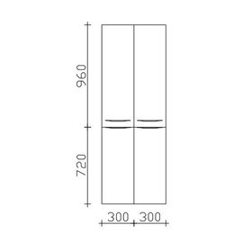 Pelipal Serie 6025 Hochschrank 6025-HS60-01-43, B:600, H:1680, T:430mm 6025-HS60-01-43