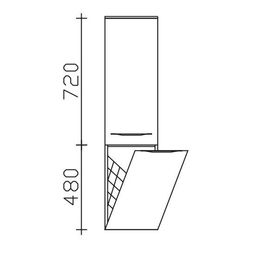 Pelipal Serie 6025 Midischrank 6025-MSW30-04, B:300, H:1210, T:330mm 6025-MSW30-04