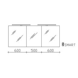 Pelipal Serie 25 Pelipal Spiegelschrank SDAES5017-I, B:1700, H:703, T:170mm SDAES5017-I