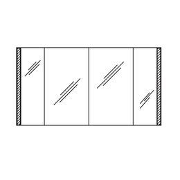 Pelipal Serie 25 Pelipal Spiegelschrank S25-SPS24-ZA, B:1300, H:703, T:170mm S25-SPS24-ZA