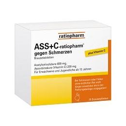 ASS + C-ratiopharm gegen Schmerzen Brausetabletten 20 St