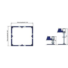 Villeroy & Boch Villeroy & Boch ViFrame Montagerahmen für Duschwannen bis 1000x1000, U91412300 U91412300