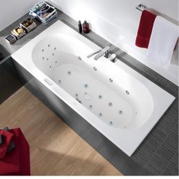 Villeroy & Boch Villeroy & Boch Loop & Friends rechteckige Badewanne, mit Whirlpoolsystem Combipool Comfort (CC), in UCC180LOF2B2V01