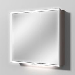 Sanipa Reflection Spiegelschrank MILO 80 mit LED-Beleuchtung, Taupe-Matt, AU0321T AU0321T