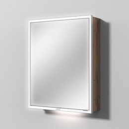 Sanipa Reflection Spiegelschrank MILO 60 mit LED-Beleuchtung, Eiche-Tabak, AU03050 AU03050