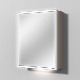 Sanipa Reflection Spiegelschrank MILO 60 mit LED-Beleuchtung, Sandgrau-Matt, AU03067 AU03067