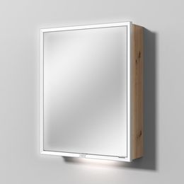Sanipa Reflection Spiegelschrank MILO 60 mit LED-Beleuchtung, Eiche Natural-Touch, AU03085 AU03085