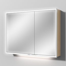 Sanipa Reflection Spiegelschrank MILO 100 mit LED-Beleuchtung, Eiche-Nordic, AU03448 AU03448