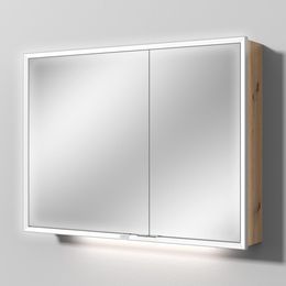 Sanipa Reflection Spiegelschrank MILO 100 mit LED-Beleuchtung, Eiche Natural-Touch, AU03485 AU03485