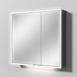 Sanipa Reflection Spiegelschrank MILO 80 mit LED-Beleuchtung, Anthrazit-Matt, AU03222 AU03222