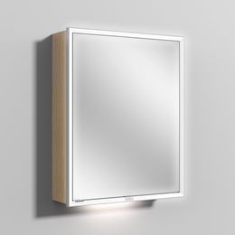 Sanipa Reflection Spiegelschrank MILO 60 mit LED-Beleuchtung, Eiche-Nordic, AU03148 AU03148