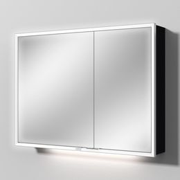 Sanipa Reflection Spiegelschrank MILO 100 mit LED-Beleuchtung, Schwarz-Matt, AU03408 AU03408