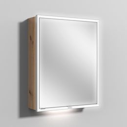 Sanipa Reflection Spiegelschrank MILO 60 mit LED-Beleuchtung, Eiche Natural-Touch, AU03185 AU03185