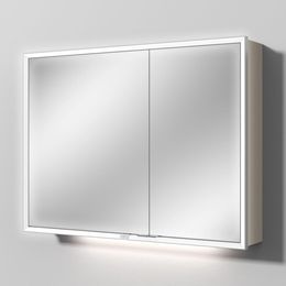 Sanipa Reflection Spiegelschrank MILO 100 mit LED-Beleuchtung, Kaschmir-Matt, AU0341U AU0341U