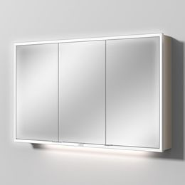 Sanipa Reflection Spiegelschrank MILO 120 mit LED-Beleuchtung, Sandgrau-Matt, AU03667 AU03667