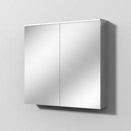 Sanipa Reflection Aluminium-Spiegelschrank ARND 80 mit LED-Leuchtpanel, AU3726L AU3726L