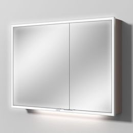 Sanipa Reflection Spiegelschrank MILO 100 mit LED-Beleuchtung, Taupe-Matt, AU0341T AU0341T