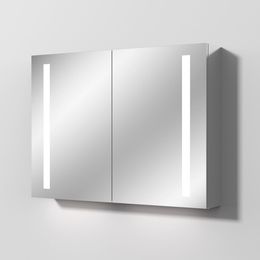 Sanipa Reflection Aluminium-Spiegelschrank ALEX 100 mit LED-Beleuchtung, AU3149Z AU3149Z