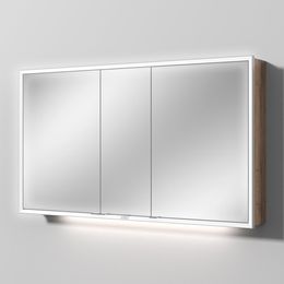 Sanipa Reflection Spiegelschrank MILO 130 mit LED-Beleuchtung, Eiche-Tabak, AU03750 AU03750