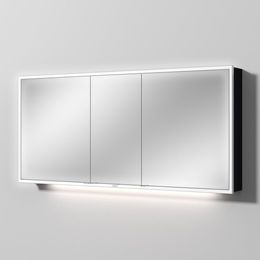 Sanipa Reflection Spiegelschrank MILO 160 mit LED-Beleuchtung, Schwarz-Matt, AU03908 AU03908