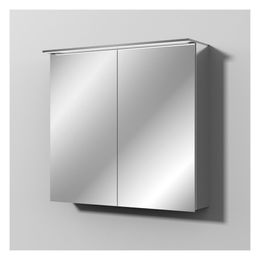 Sanipa Reflection Aluminium-Spiegelschrank ADAM 80 mit LED-Aufsatzleuchte, AU1529Z AU1529Z