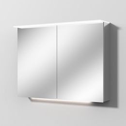 Sanipa Reflection Aluminium-Spiegelschrank ANNY 100 mit LED-Lichtsegel, AU3549Z AU3549Z