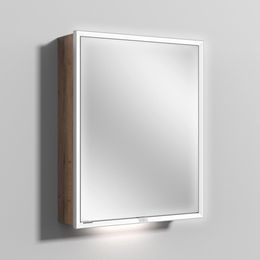 Sanipa Reflection Spiegelschrank MILO 60 mit LED-Beleuchtung, Eiche-Tabak, AU03150 AU03150