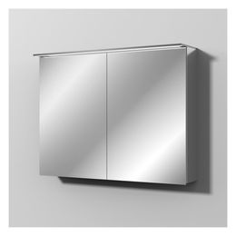 Sanipa Reflection Aluminium-Spiegelschrank ADAM 100 mit LED-Aufsatzleuchte, AU1549Z AU1549Z