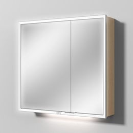 Sanipa Reflection Spiegelschrank MILO 80 mit LED-Beleuchtung, Eiche-Nordic, AU03248 AU03248