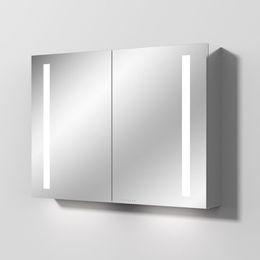 Sanipa Reflection Aluminium-Spiegelschrank ALEX 100 mit LED-Beleuchtung, AU4149Z AU4149Z