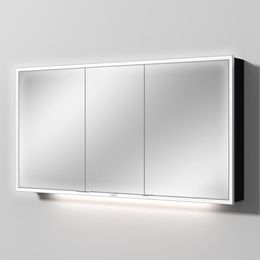 Sanipa Reflection Spiegelschrank MILO 140 mit LED-Beleuchtung, Schwarz-Matt, AU03808 AU03808
