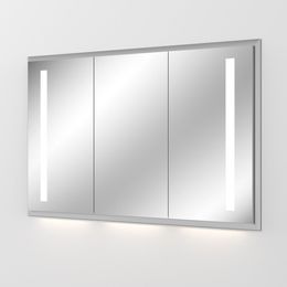 Sanipa Reflection Aluminium-Wandeinbau-Spiegelschrank WILMA 125 mit LED-Beleuchtung, AU3056L AU3056L