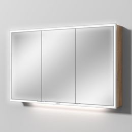 Sanipa Reflection Spiegelschrank MILO 120 mit LED-Beleuchtung, Eiche-Kansas, AU03659 AU03659