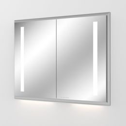Sanipa Reflection Aluminium-Wandeinbau-Spiegelschrank WILMA 105 mit LED-Beleuchtung, AU4046L AU4046L