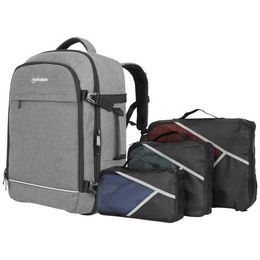 Manhattan Notebook Rucksack Notebook-Rucksack mit Gerätefächern für Laptops bis zu 17,3,Tablets bis zu 11 Passend für maximal: 43,9 cm (17,3) Grau