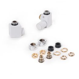 Terma Set Regelventil DEXTER GZ 1/2" - &Oslash;16x2, &Oslash;15 rechts, TGERCD1-BI, Wei&szlig; TGERCD1-BI