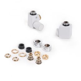 Terma Set Regelventil DEXTER GZ 1/2" - &Oslash;16x2, &Oslash;15 links, TGERCD2-BI, Wei&szlig; TGERCD2-BI