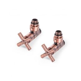 Terma Set Regel-Eckventil MINIMALIST; GZ 1/2"-&Oslash;16x2, &Oslash;15; Kupfer; (2xV43110I_2xA58502I_2xA33309A), T TGERME003